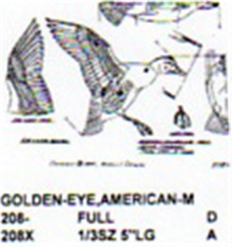 American Golden Eye Male Flying/Landing Carving Pattern Hummul Carving ...