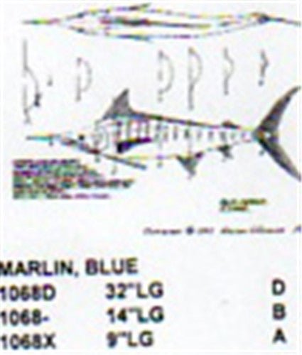 Blue Marlin Mouth Slightly Open 9" Long Hummul Carving Company – Cherry ...