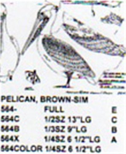 Brown Pelican Standing 1/4 Size Color Hummul Carving Company – Cherry ...