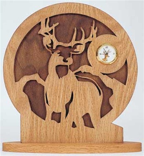 Deer Scroll Saw Clock Pattern|Cherry Tree Toys