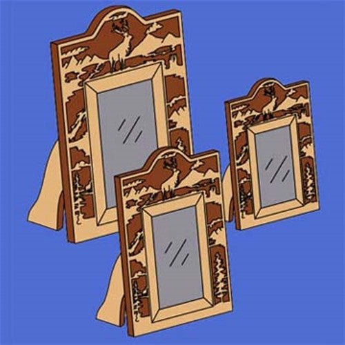 Elk Scroll Saw Picture Frame Set Woodworking Plan – Cherry Tree Toys