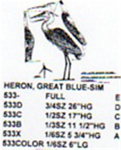 Great Blue Heron Standing Carving Pattern Hummul Carving Company ...