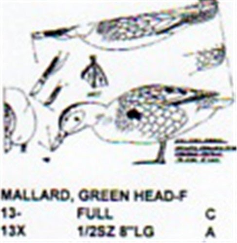 Green Head Mallard Female Standing/Feeding Hummul Carving Company ...