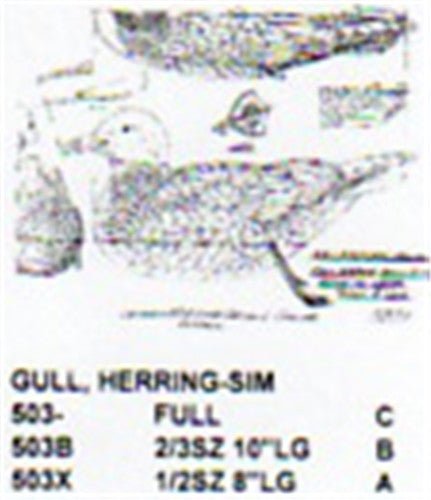 Herring Gull Resting On Water Carving Pattern Hummul Carving Company ...