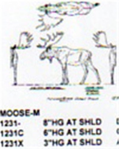 Moose Male Standing 6" High at Shoulder Hummul Carving Company – Cherry ...