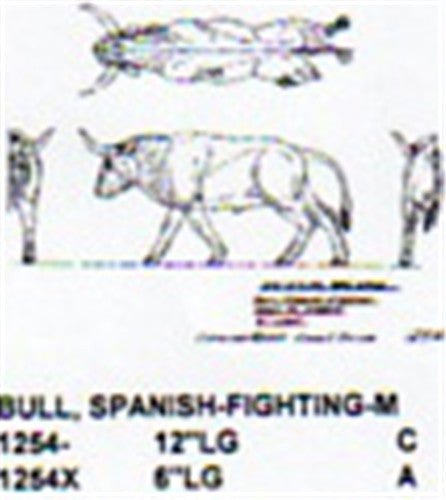 Spanish-Fighting Bull Ready to Charge 12" Long Hummul Carving Company ...