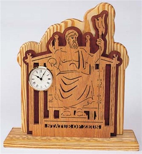 Statue of Zeus Clock Scroll Saw Pattern | Cherry Tree Toys